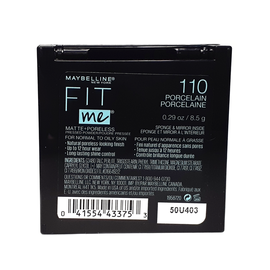 Maybelline New York Fit Me Matte Plus Poreless Foundation Powder (110