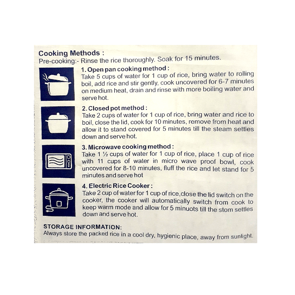 Gokul Rajbogham White Ponni Rice | Grocery2u.ca